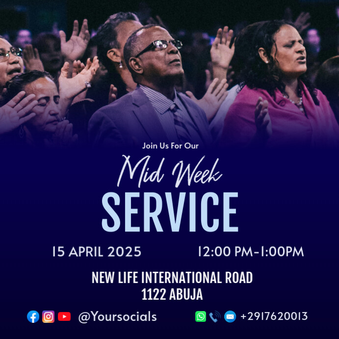 Copy of Maximalist Mid Week Service Church Event Invite Fellowship ...