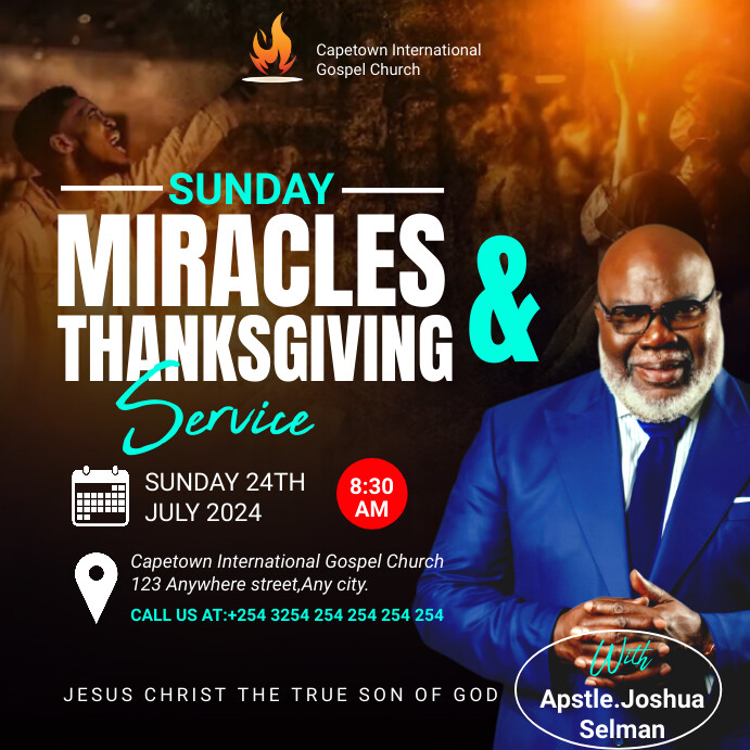 Maximalist Miracle And Thanksgiving Church Se Templat | PosterMyWall