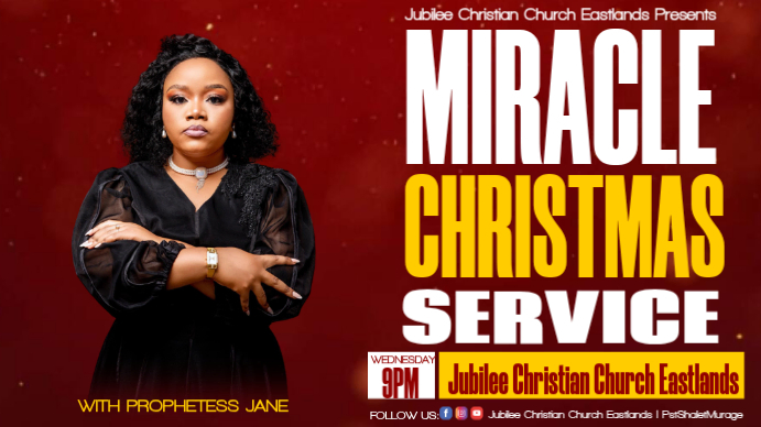 Maximalist Miracle Service Youtube Thumbnail Template | PosterMyWall