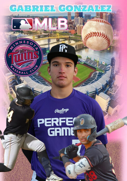 Maximalist Mlb Minnesota Twins Gabriel Gonzal Template | PosterMyWall