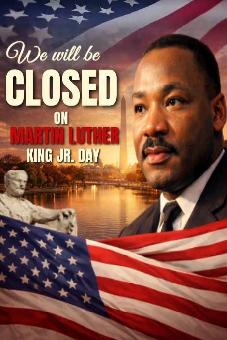 Maximalist Mlk Day Closed Poster Template | PosterMyWall