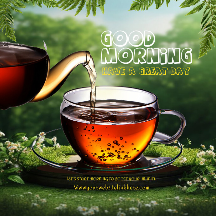 Maximalist Morning Tea Instagram Post / Flora Template | PosterMyWall