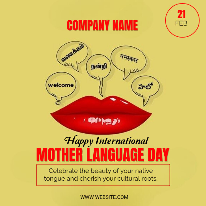 Maximalist Mother Language Day Instagram Post Template | PosterMyWall