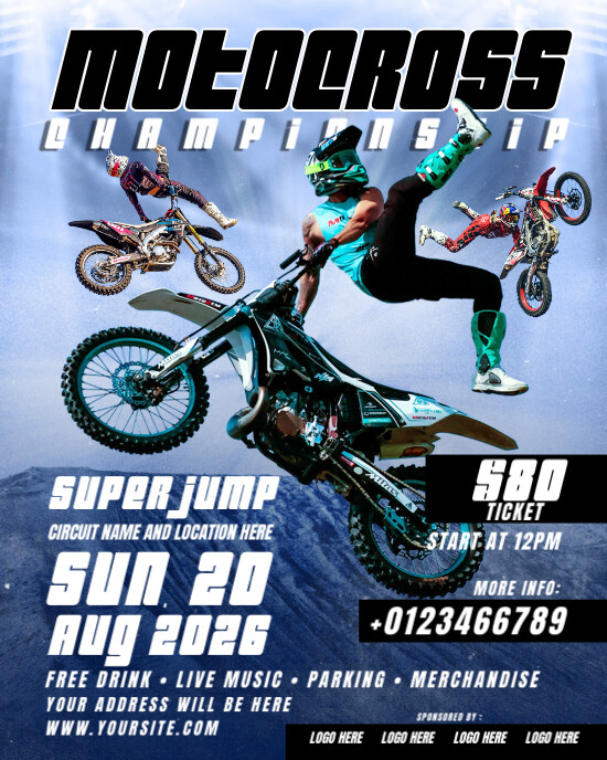 Plantilla de Maximalist Motocross Championship Instagram Portrait ...