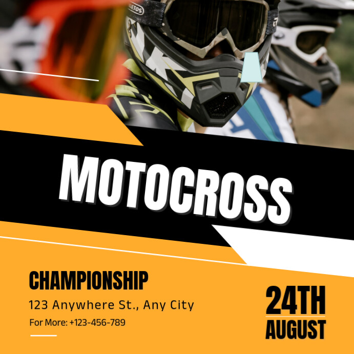 Plantilla de Maximalist Motocross Race Advertisement Flyer Template ...