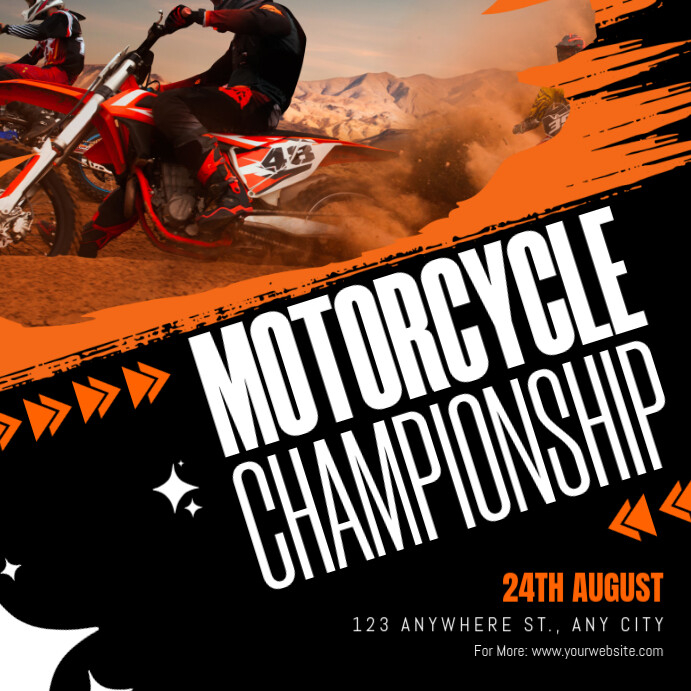 Plantilla de Maximalist Motorcycle Championship Advertisement Flyer ...