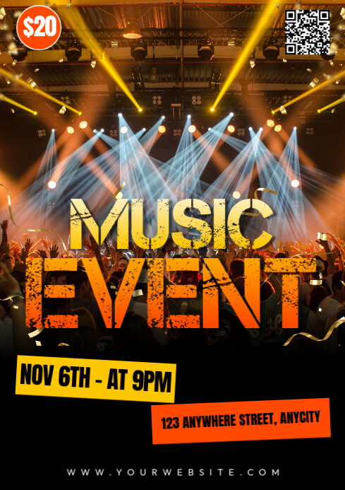 Maximalist Music Event A2 Template | PosterMyWall