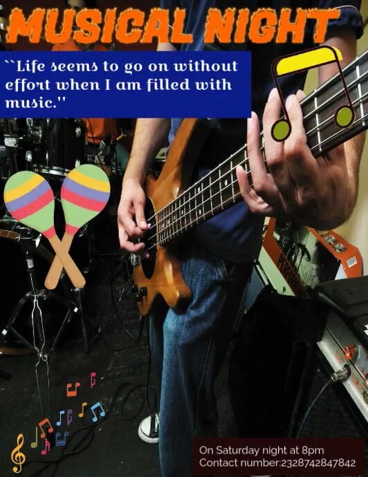 Maximalist Music Flyer Template Flyer (us Letter) | PosterMyWall