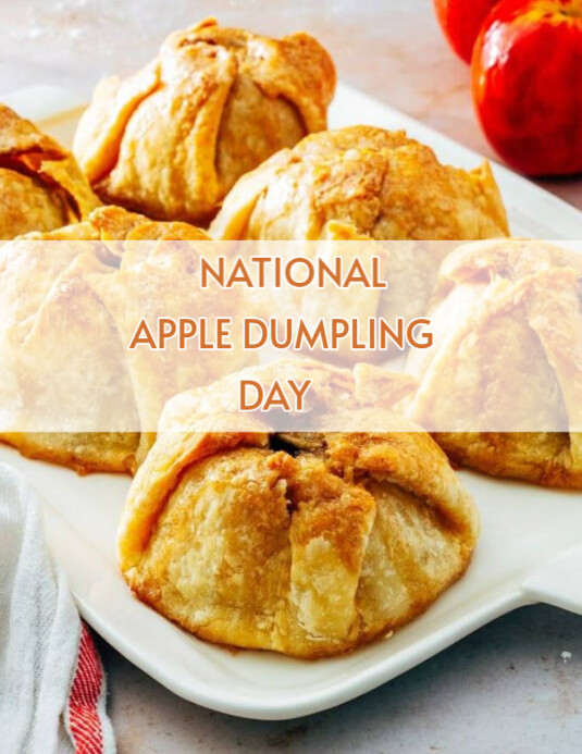 Plantilla de Maximalist National Apple Dumpling Day Flyer (us Letter ...