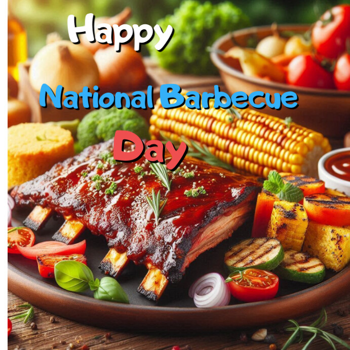 Maximalist National Barbecue Instagram Post Template | PosterMyWall