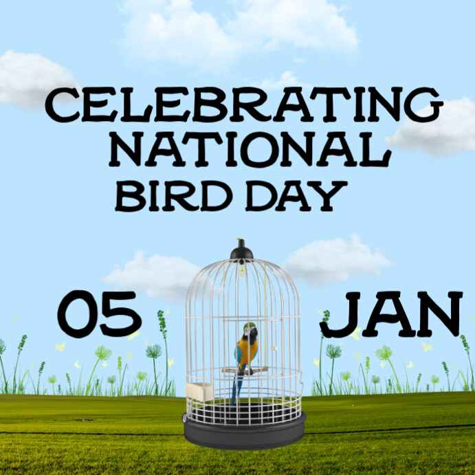 Plantilla de Maximalist National Bird Day Celebration Template For Instagram Post | PosterMyWall