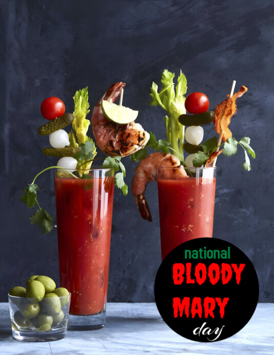 Maximalist National Bloody Mary Day Flyer (us Letter) Template | PosterMyWall