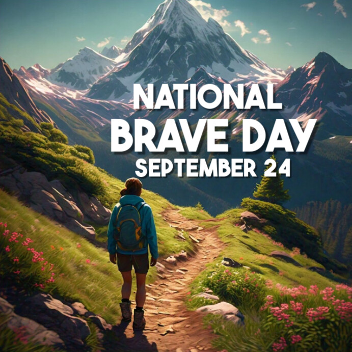 Maximalist National Brave Day Instagram Post Template | PosterMyWall