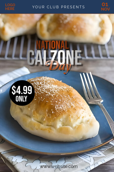 Modèle Maximalist National Calzone Day Poster | PosterMyWall