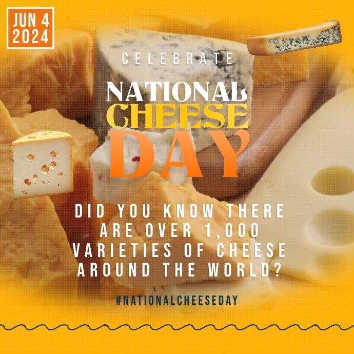 Maximalist National Cheese Day Ad Instagram P Template | PosterMyWall