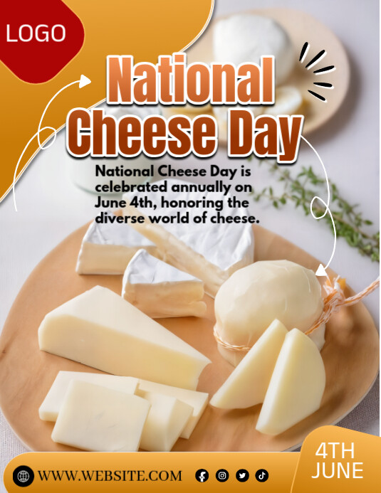 Maximalist National Cheese Day Celebration Flyer (us Letter) Template ...