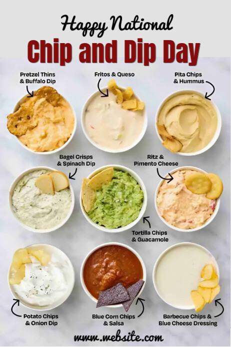 Copy of Maximalist National Chip And Dip Day Poster | PosterMyWall