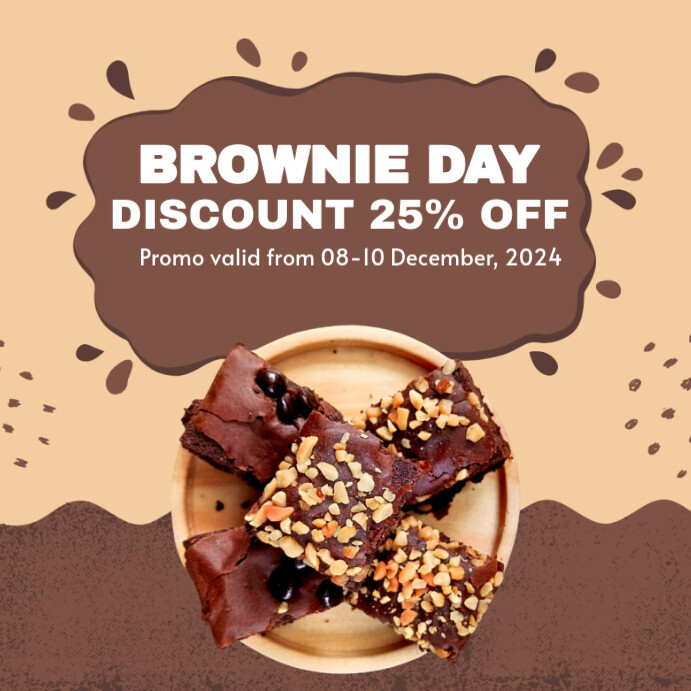 Maximalist National Chocolate Brownie Day Instagram Post Template | PosterMyWall