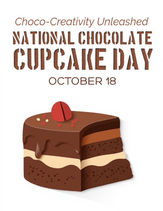 Copy of Maximalist National Chocolate Cupcake Day Flyer (us Letter ...