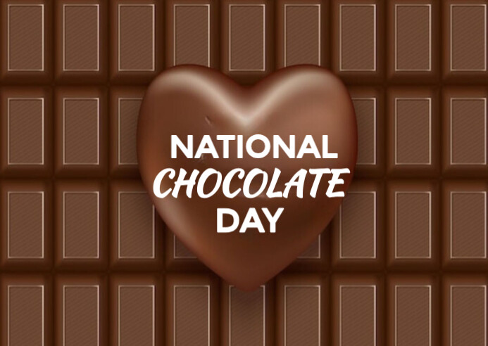 Maximalist National Chocolate Day Postcard Template | PosterMyWall