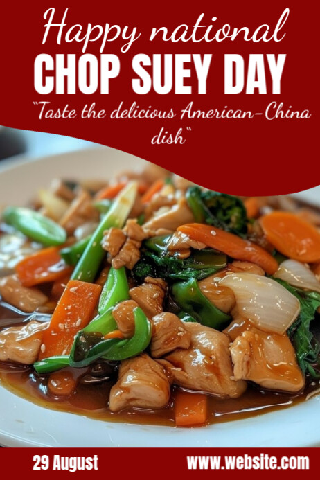 Maximalist National Chop Suey Day Poster Template | PosterMyWall