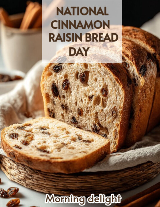 Maximalist National Cinnamon Raisin Bread Flyer (us Letter) Template ...