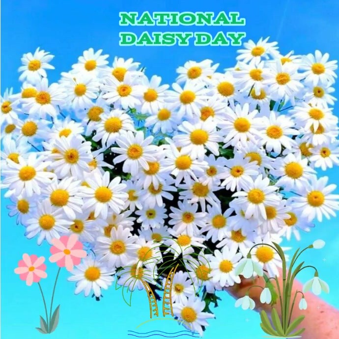 Plantilla de Maximalist National Daisy Day Instagram Post | PosterMyWall