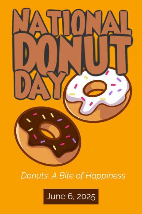 Maximalist National Donut Day Poster Template | PosterMyWall
