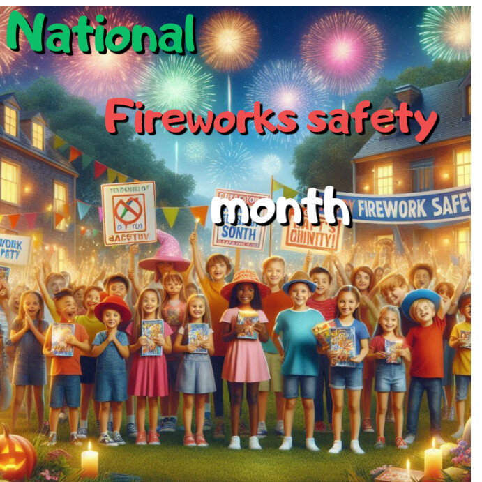 Maximalist National Fireworks Safety Month Instagram Post Template ...