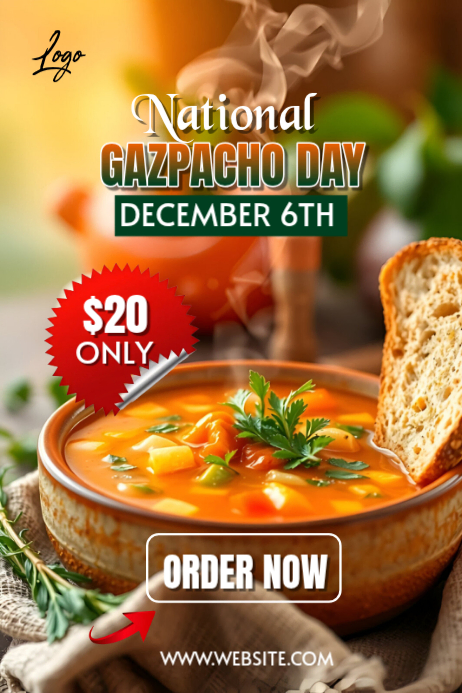 Copy of Maximalist National Gazpacho Day Poster | PosterMyWall