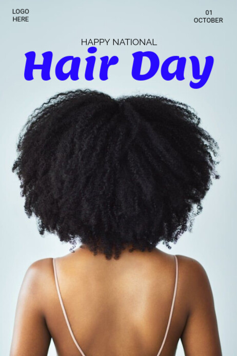 Maximalist National Hair Day Poster Template | PosterMyWall