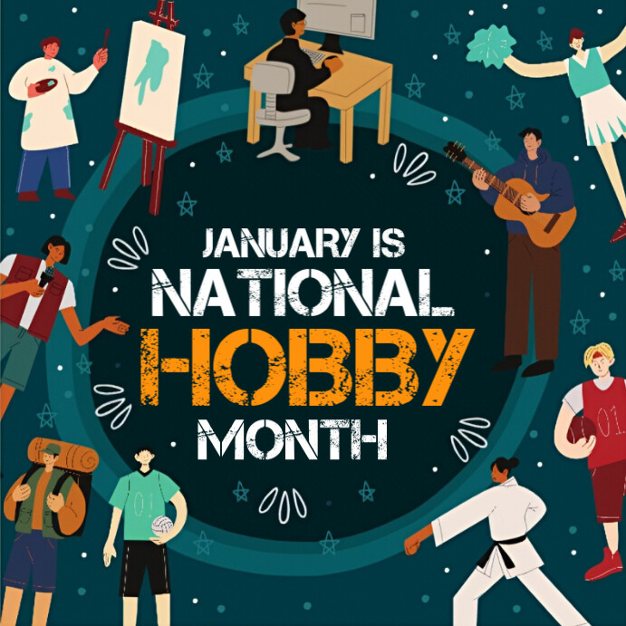 Plantilla de Maximalist National Hobby Month Template Design Poster ...