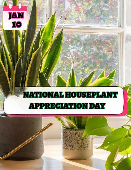Maximalist National Houseplant Appreciation Flyer (us Letter) Template ...