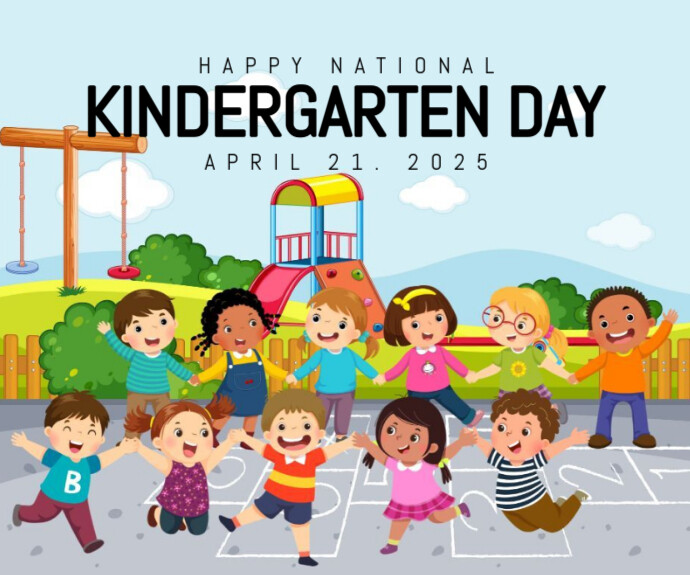 Copy of Maximalist National Kindergarten Day Medium Rectangle | PosterMyWall