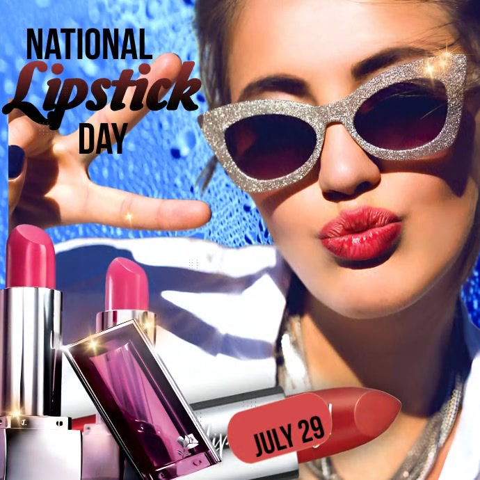 Maximalist National Lipstick Day Video Instag Template | PosterMyWall