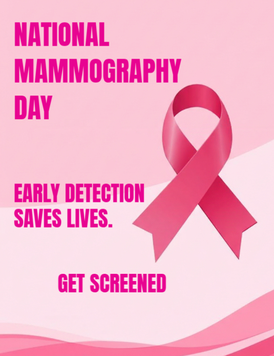 Plantilla de Maximalist National Mammography Day Flyer (us Letter ...
