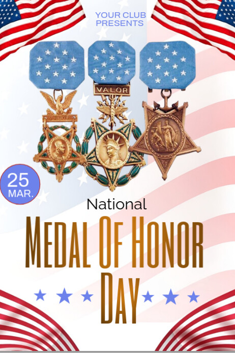 Maximalist National Medal Of Honor Day Poster Template | PosterMyWall