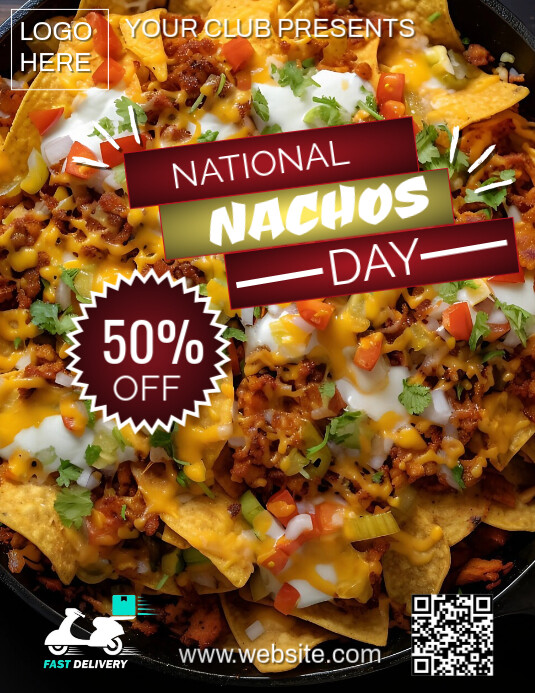 Copy of Maximalist National Nachos Day Flyer (us Letter) | PosterMyWall