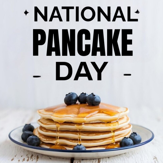 Maximalist National Pancake Day 2025 Instagram Post Template | PosterMyWall