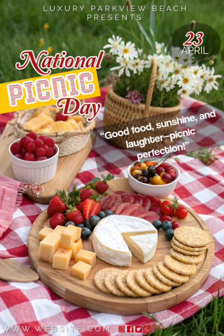 Maximalist National Picnic Day Poster Template | PosterMyWall