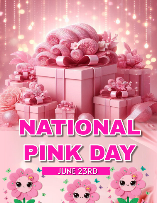 Maximalist National Pink Day Template Design | PosterMyWall