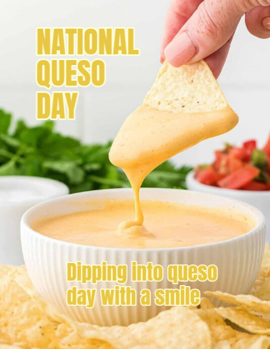 Plantilla de Maximalist National Queso Day Flyer (us Letter) | PosterMyWall