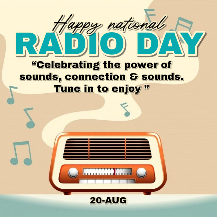 Maximalist National Radio Day Instagram Post Template | PosterMyWall