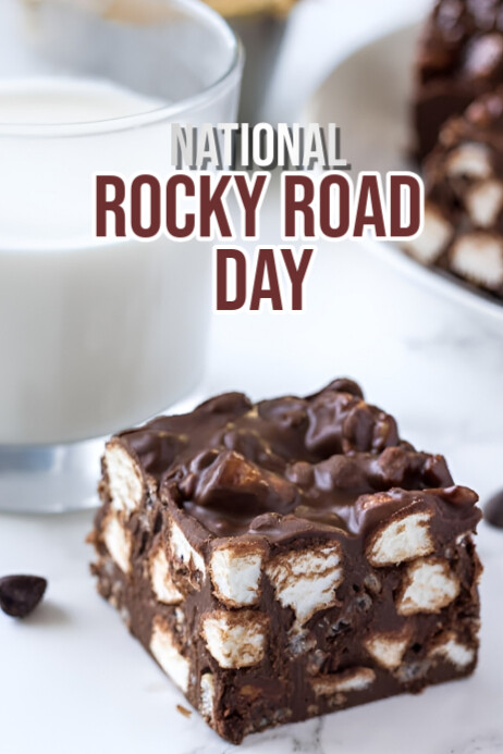 Maximalist National Rocky Road Day Poster Template | PosterMyWall