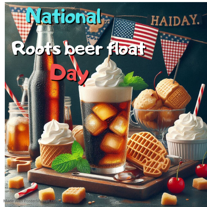 Maximalist National Roots Beer Day Instagram Post Template | PosterMyWall