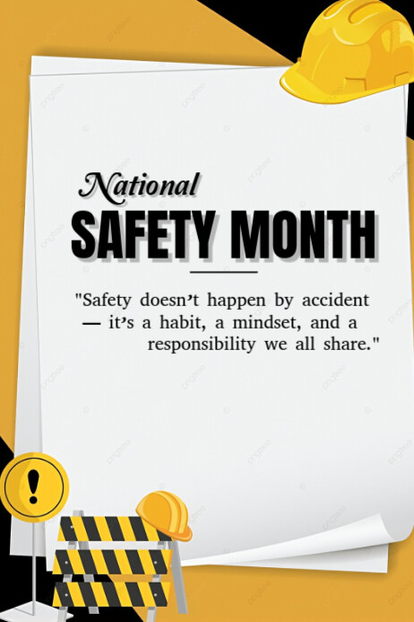 Maximalist National Safety Month Template Design Poster | PosterMyWall