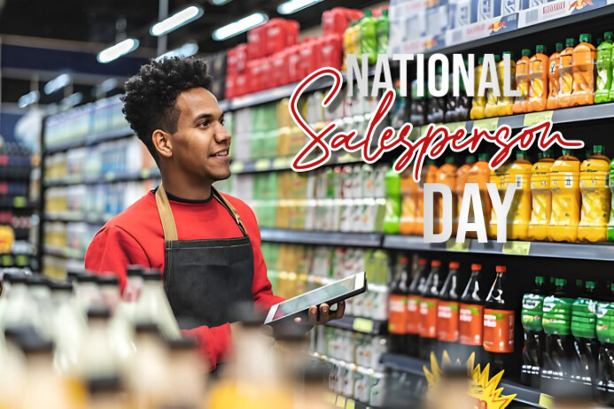 Maximalist National Salesperson Day Poster Template | PosterMyWall