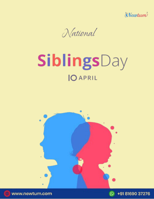 Plantilla de Maximalist National Sibling Day Flyer (us Letter ...