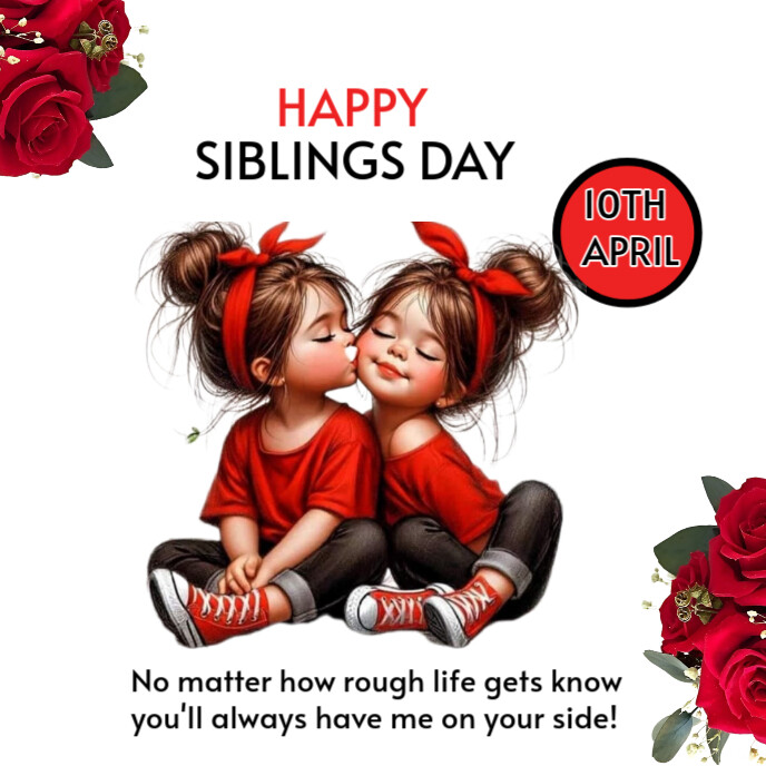 Plantilla de Maximalist National Siblings Day Album Cover | PosterMyWall