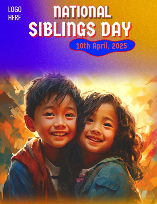 Plantilla de Maximalist National Siblings Day Flyer (us Letter ...